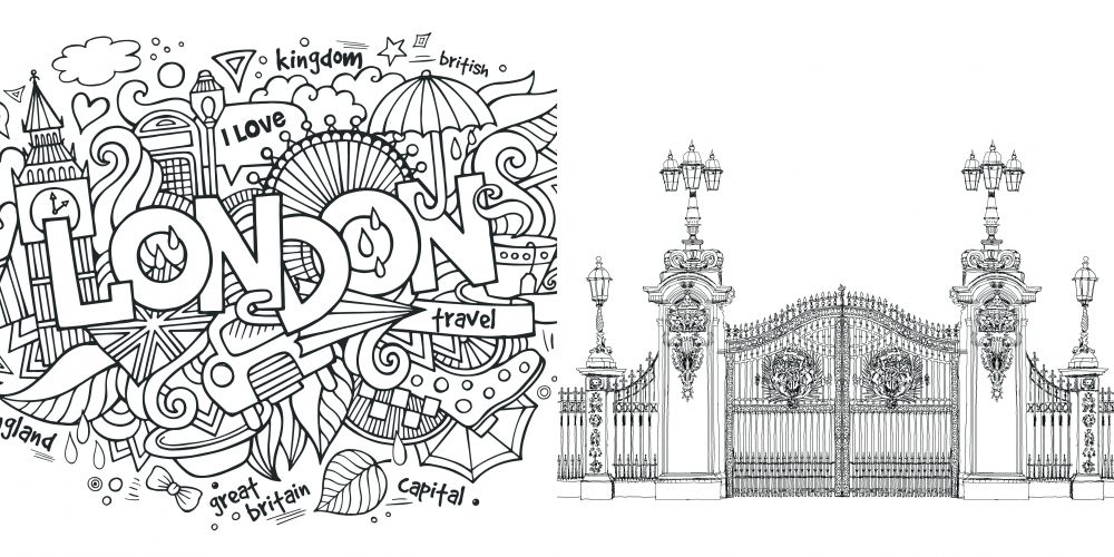 london coloring book for kids